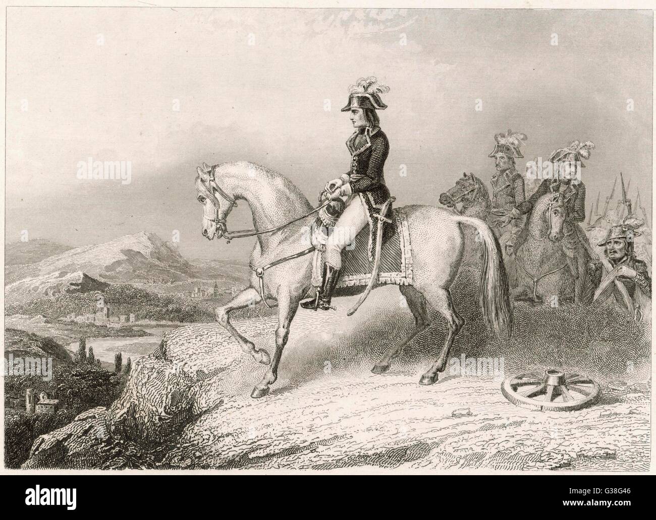 Je Napoléon sur son cheval, durant la traversée de la St Bernard passer ...