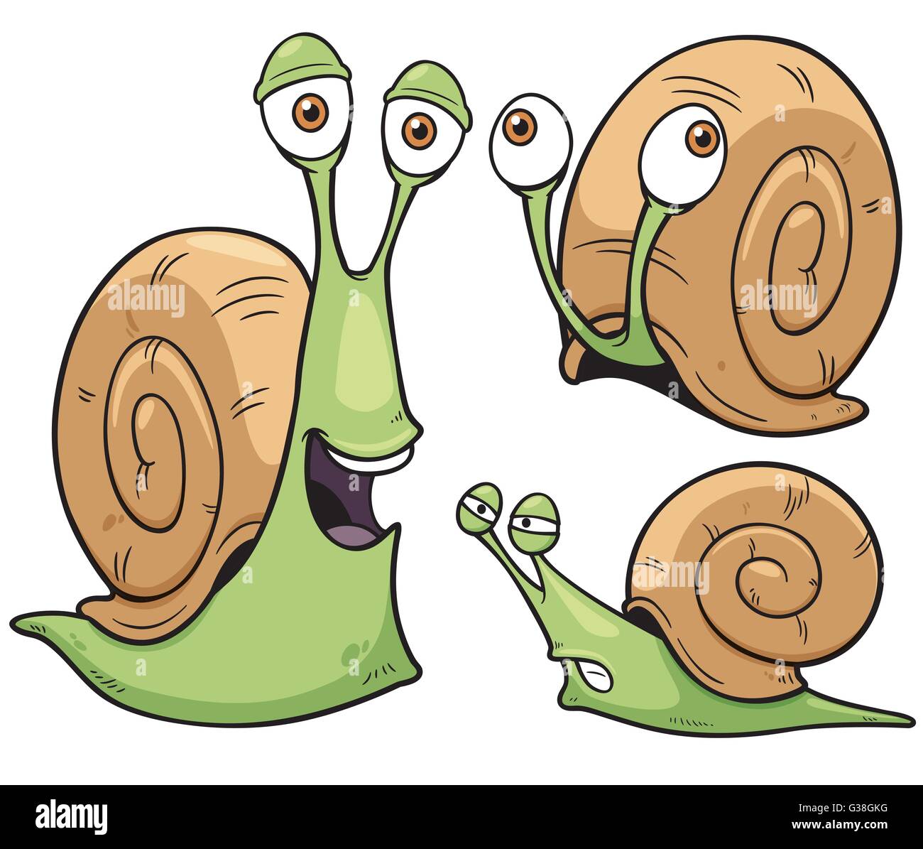 Illustration Vecteur de dessin animé de l'escargot Image Vectorielle ...