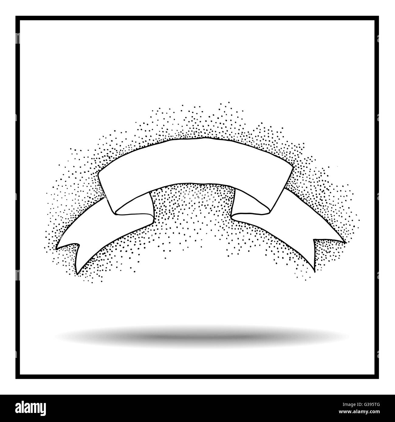 Vintage ruban. Hand drawn vector illustration Image Vectorielle Stock ...