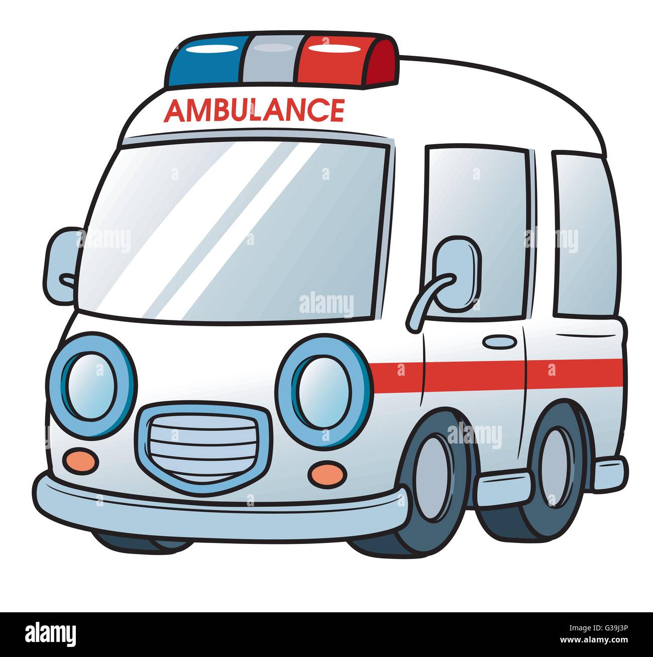 Caricatura de ambulancia Banque d'images vectorielles - Alamy