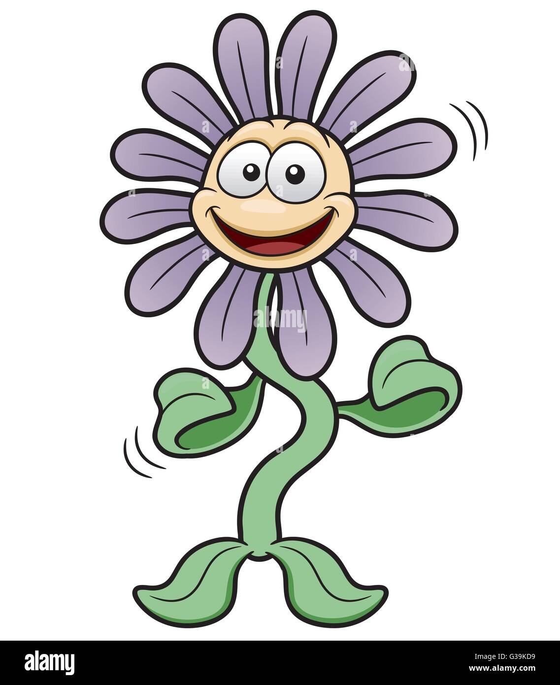 Cartoon Vector illustration de danse de fleurs Image Vectorielle Stock ...