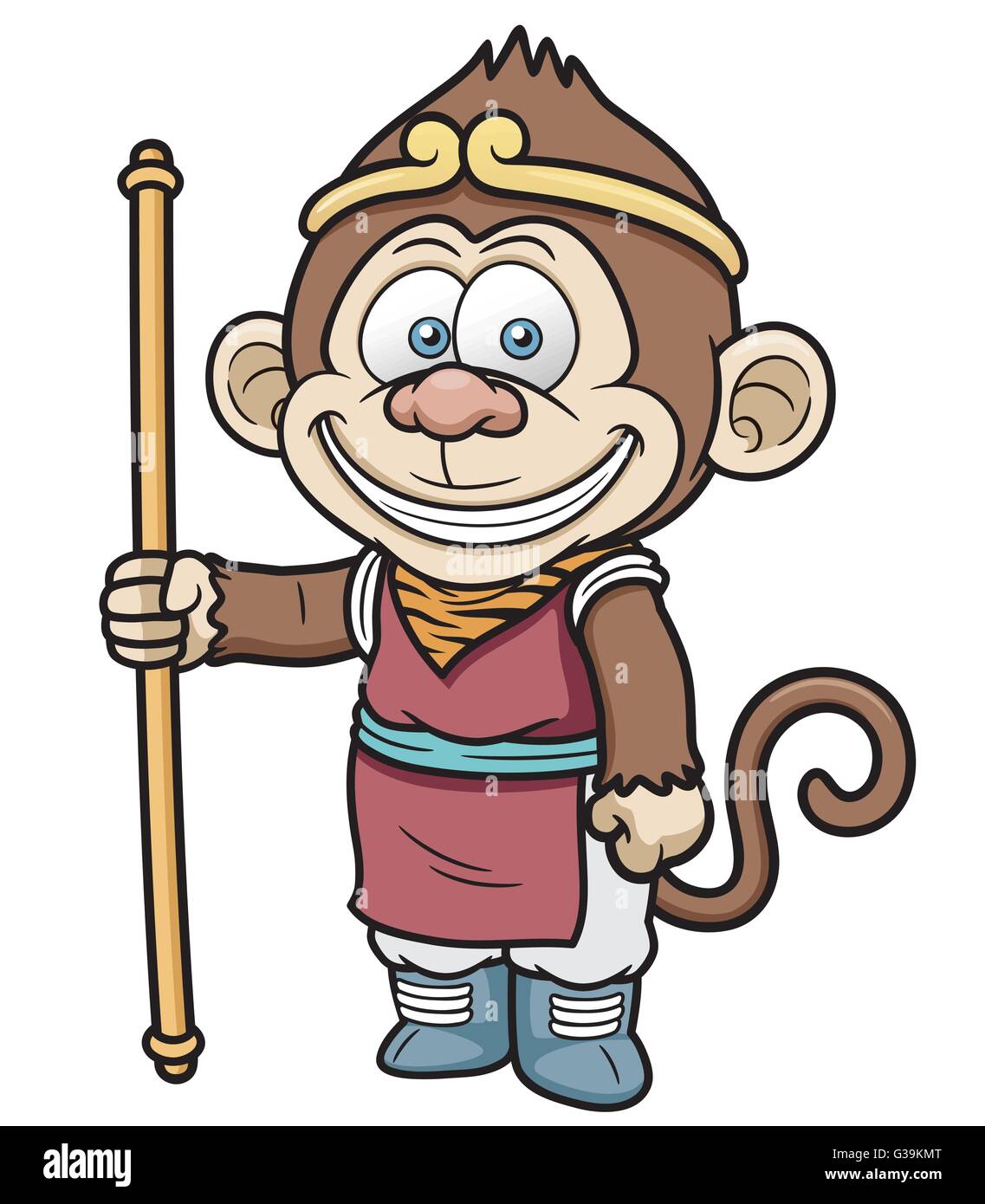 Vector illustration de Monkey King Cartoon Image Vectorielle Stock - Alamy