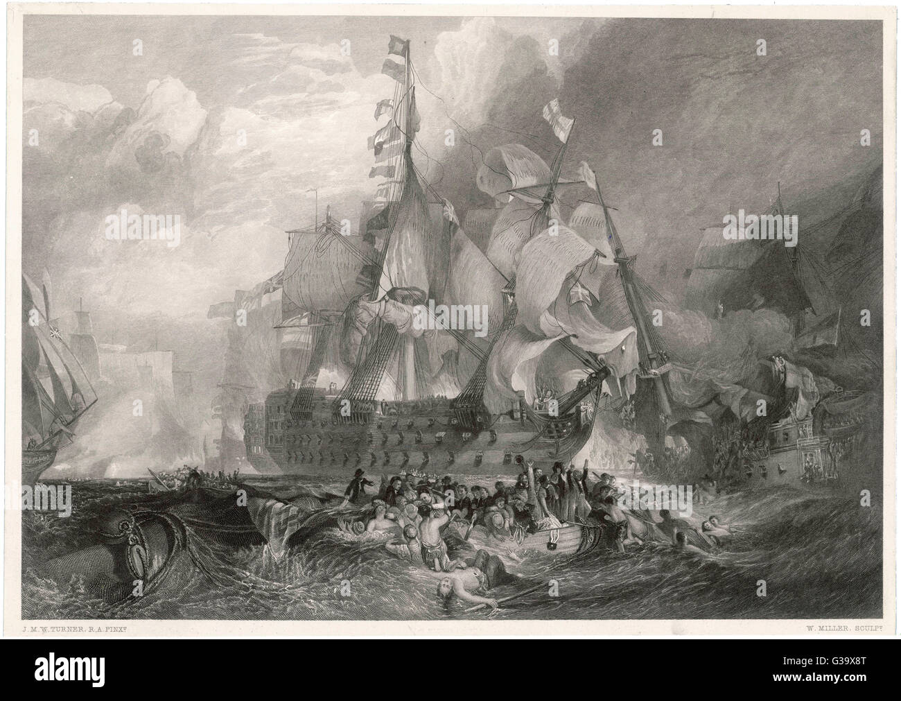 Bataille De Trafalgar En 1805 Banque d'image et photos - Alamy