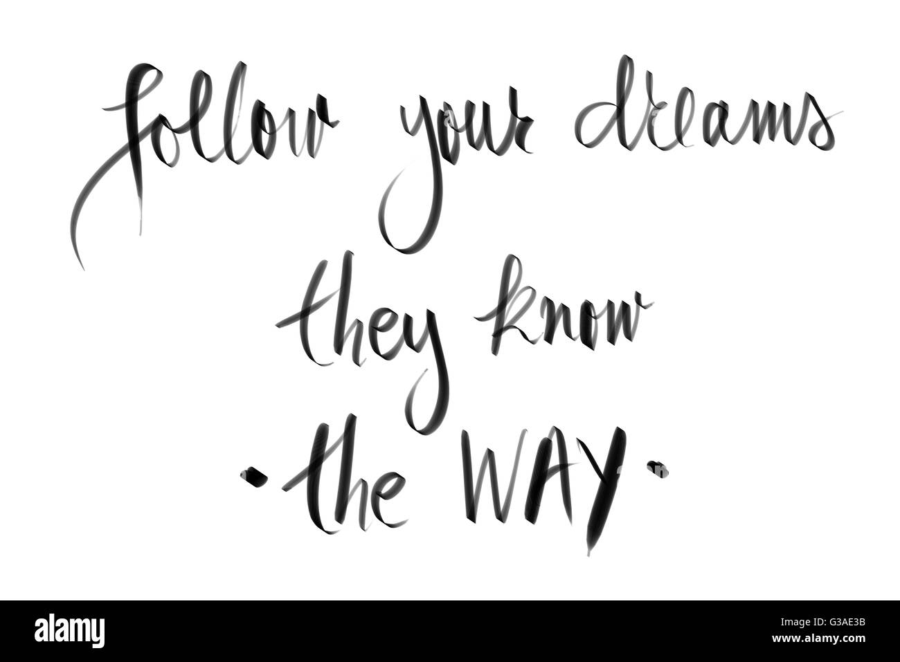 Suivez vos rêves, ils connaissent la voie citation de motivation. Main ...