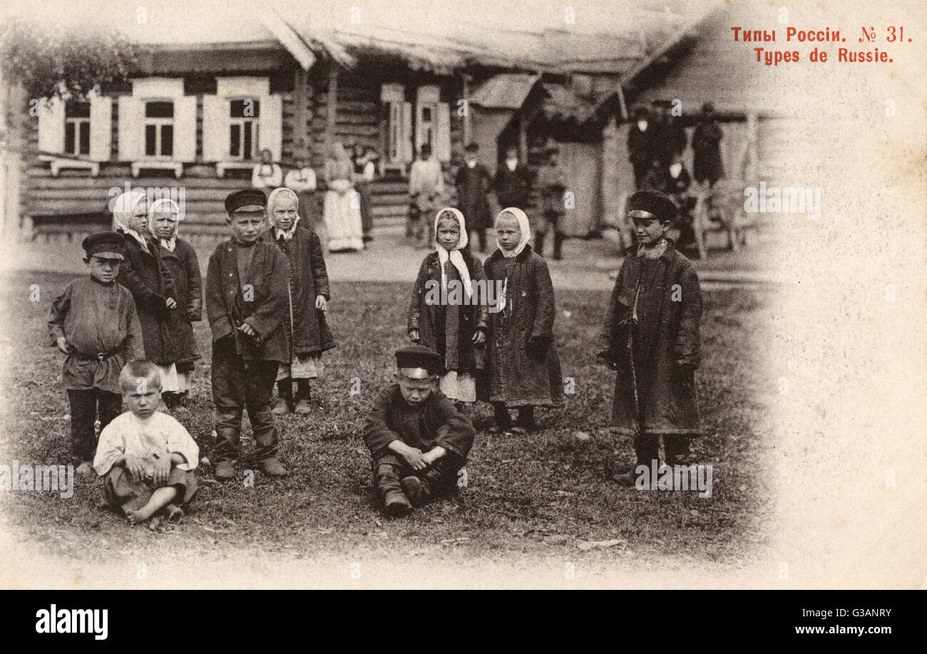 Enfants de paysans russes Banque de photographies et d’images à haute ...