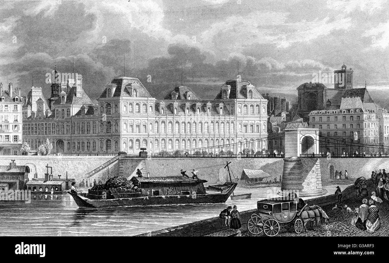 Paris Du 19e Siècle Banque d'images noir et blanc - Alamy