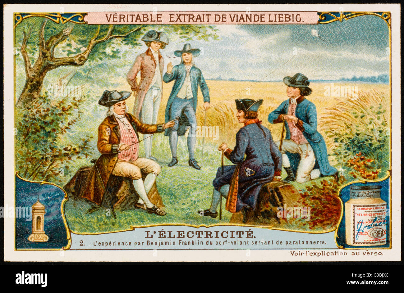 Benjamin Franklin Son Cerf Volant Banque d'image et photos - Alamy