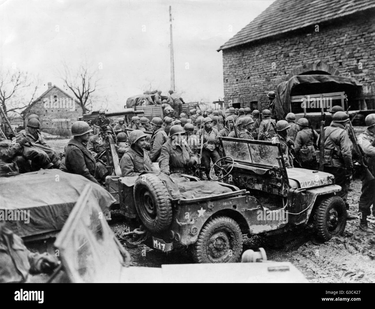 Bataille des ardennes ww2 troupes d'infanterie américaines Banque de ...