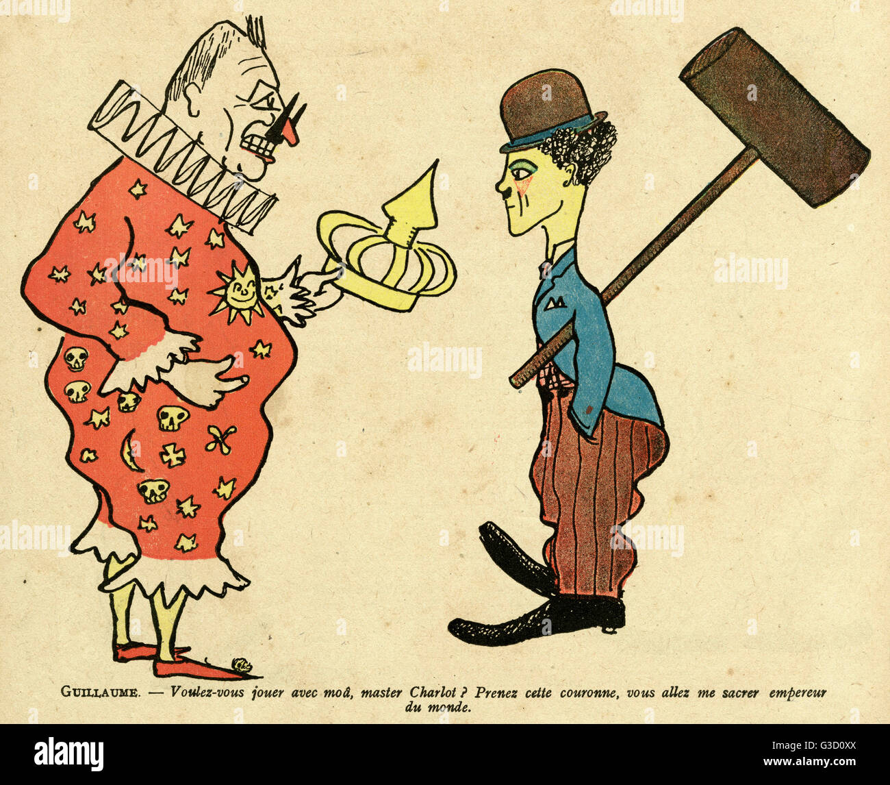 Kaiser Wilhelm Charlot Charlie Chaplin Banque d'image et photos - Alamy