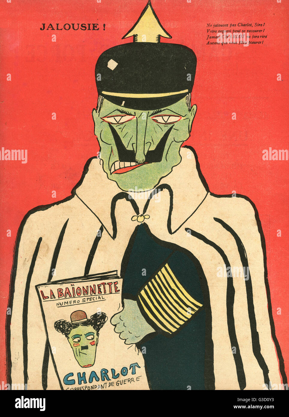 Kaiser Wilhelm Jaloux Charlot L'allemand Banque d'image et photos - Alamy