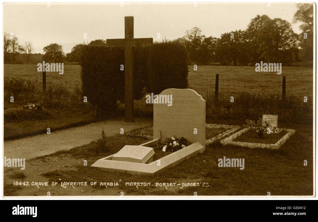 La tombe du lieutenant-colonel Thomas Edward Lawrence Photo Stock - Alamy