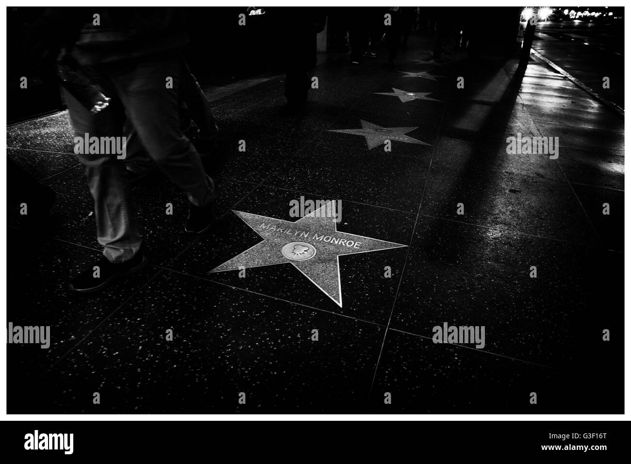 Hollywood Walk Of Fame Marilyn Monroe Los Angeles California Banque De