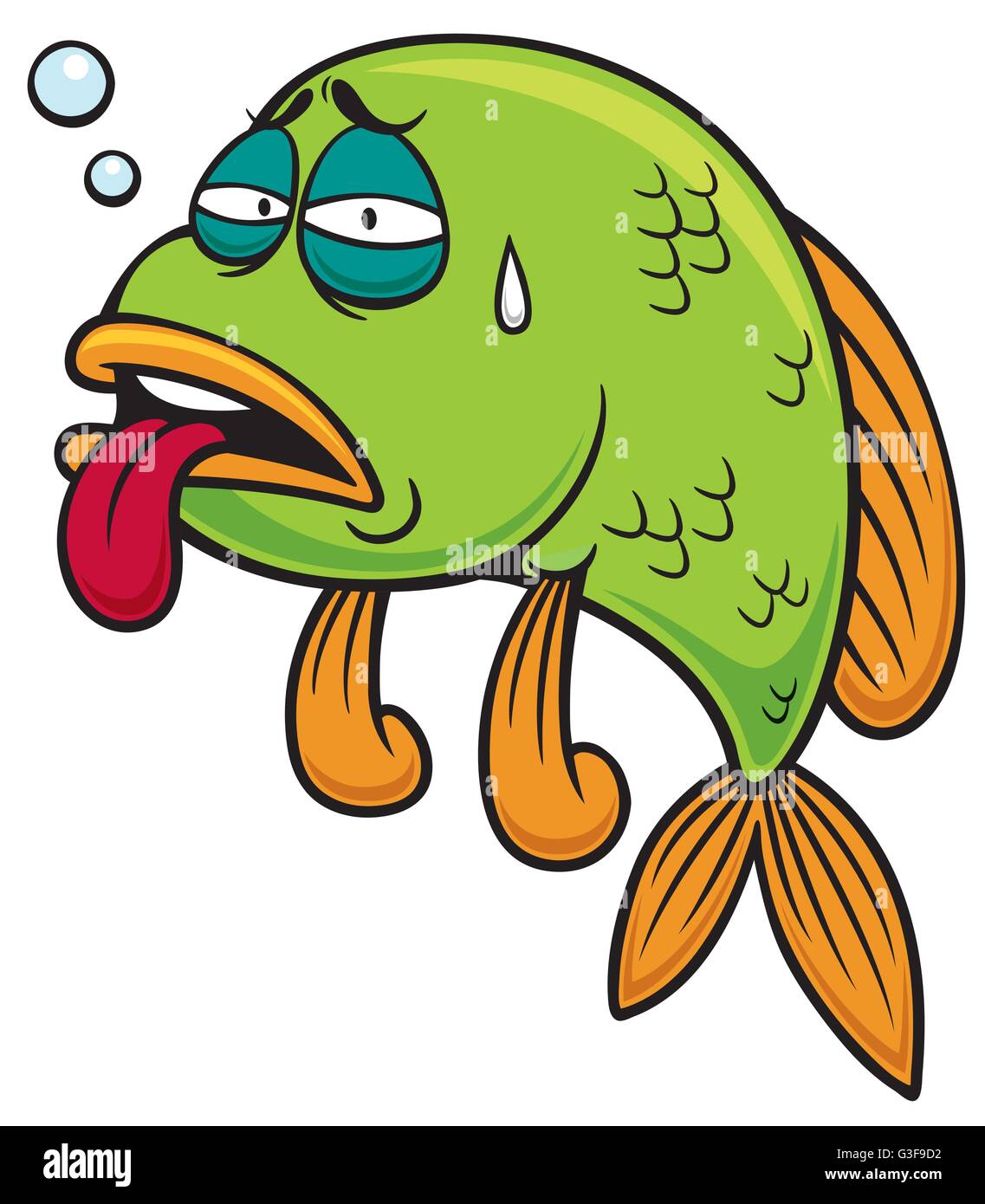 Cartoon Vector illustration de malades du poisson Image Vectorielle ...