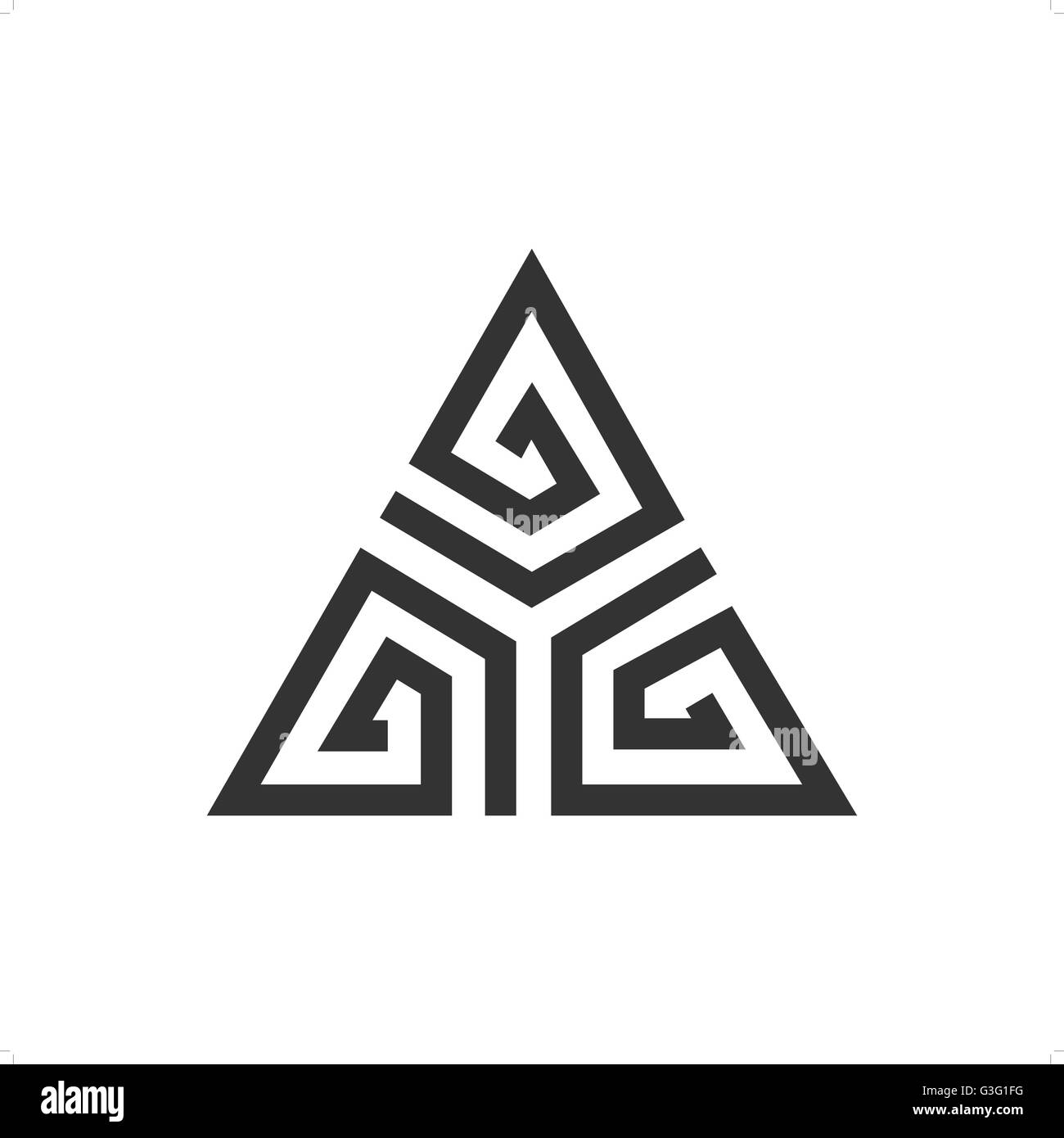 Le dessin abstrait signe delta vector illustration isolé sur fond blanc ...