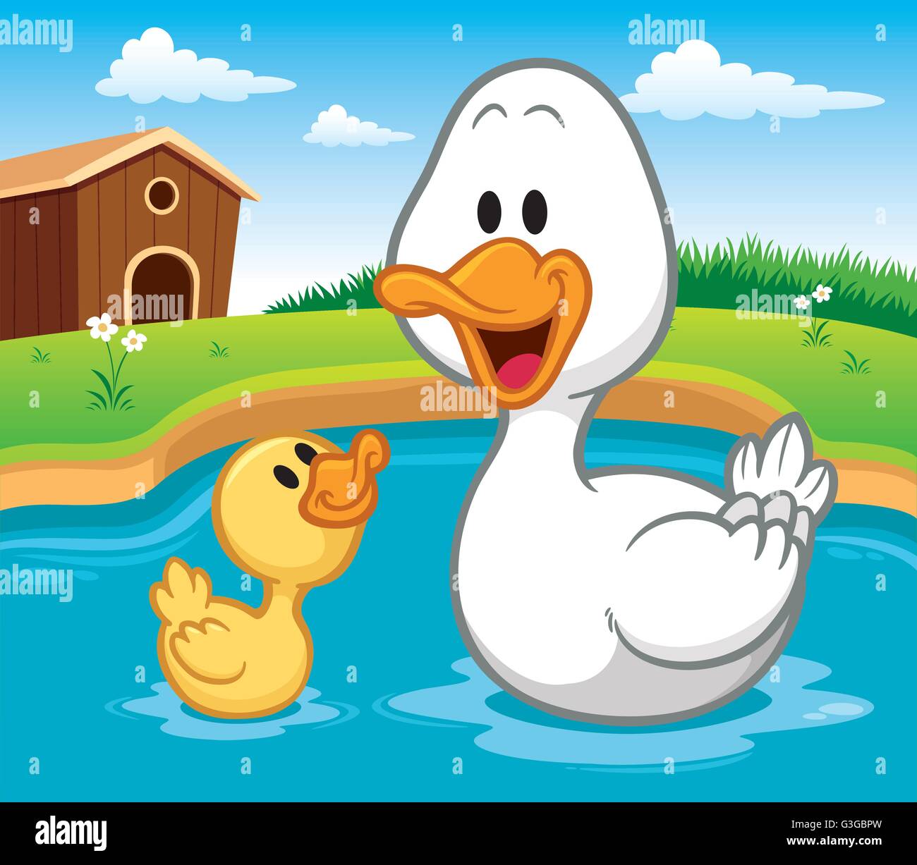 Duck cartoon Banque d'images vectorielles - Alamy