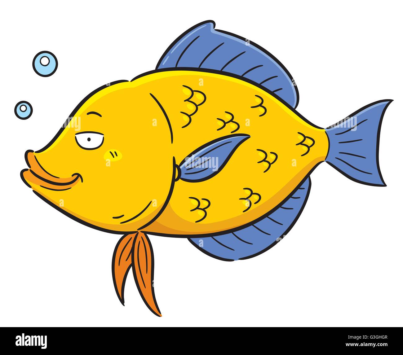 Vector illustration de poisson Dessin Animé Image Vectorielle Stock - Alamy
