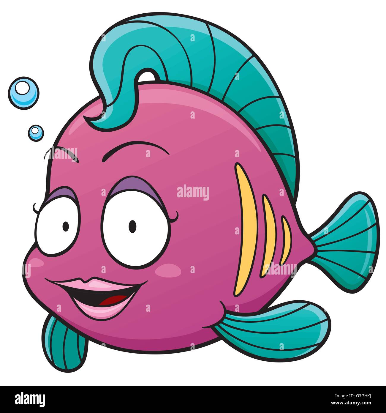 Vector illustration de poisson Dessin Animé Image Vectorielle Stock - Alamy