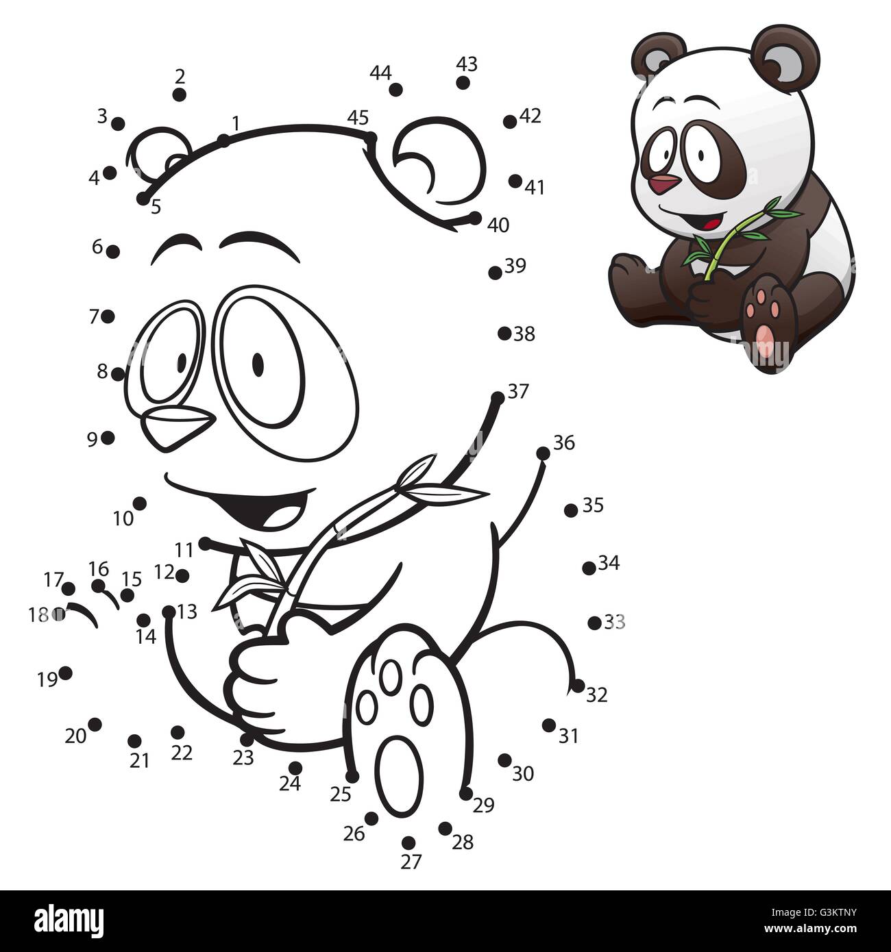 Cartoon panda animal outline Banque de photographies et d’images à ...