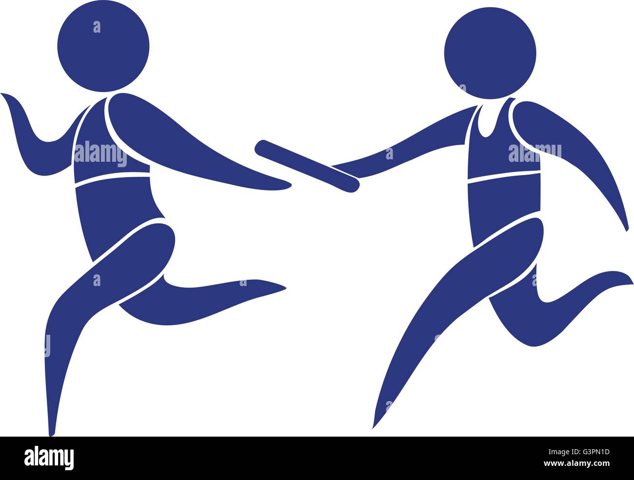Relay race logo Banque d'images vectorielles - Alamy