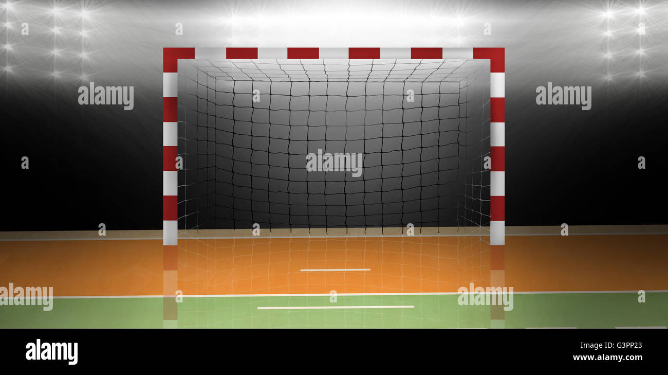 Image composite d'un but de handball Photo Stock - Alamy