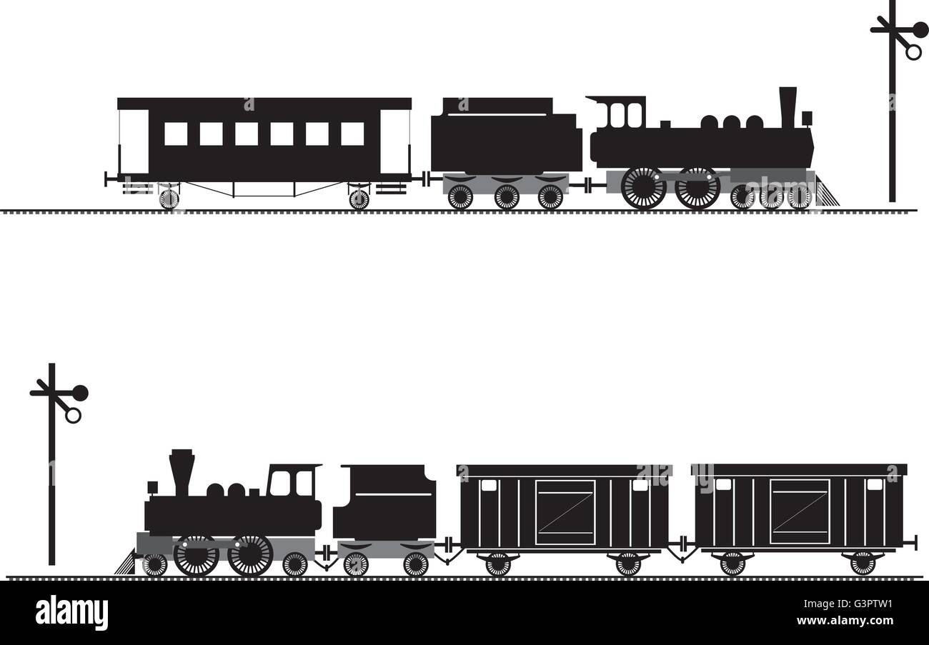 Old timer steam locomotive Banque d'images vectorielles - Alamy