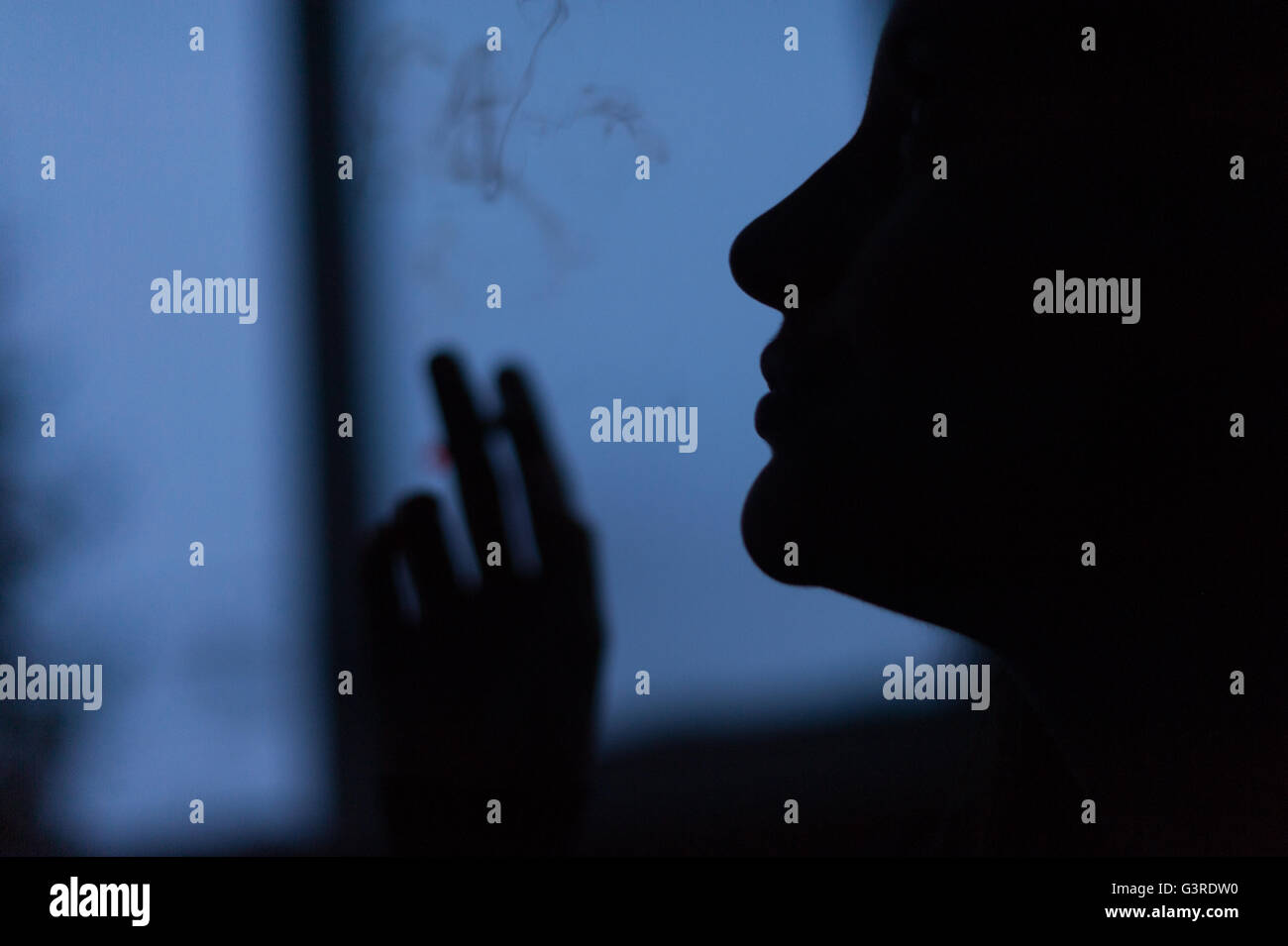 Smoke cigarette Banque de photographies et d’images à haute résolution ...