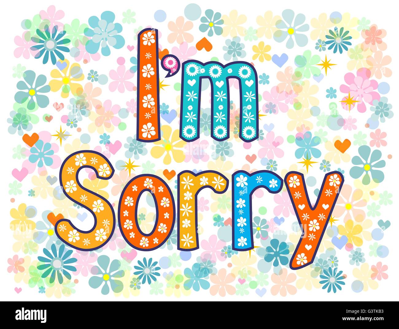 Apology card Banque de photographies et d’images à haute résolution - Alamy