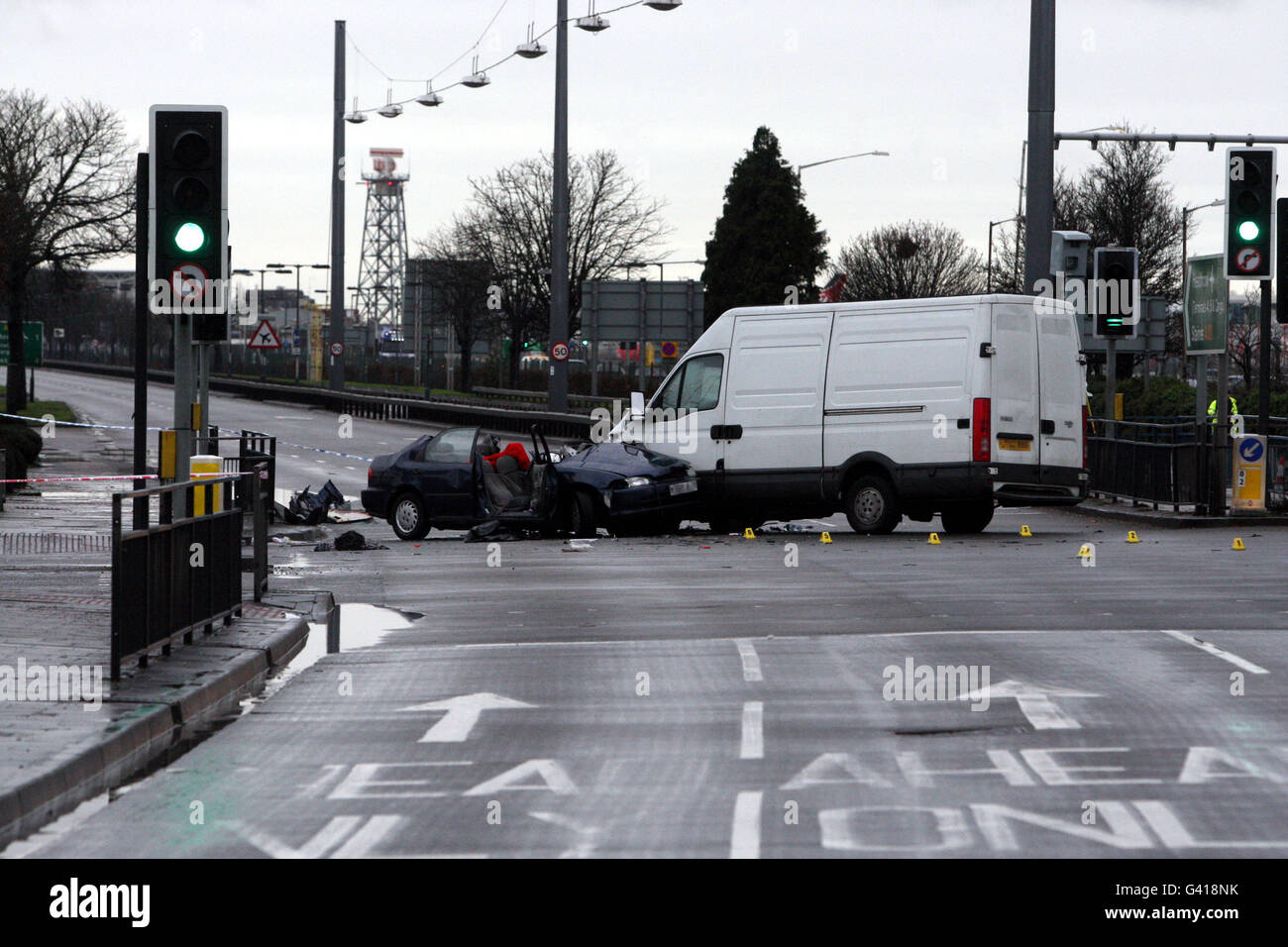 Accident de la circulation de hatton cross Banque de photographies et d ...