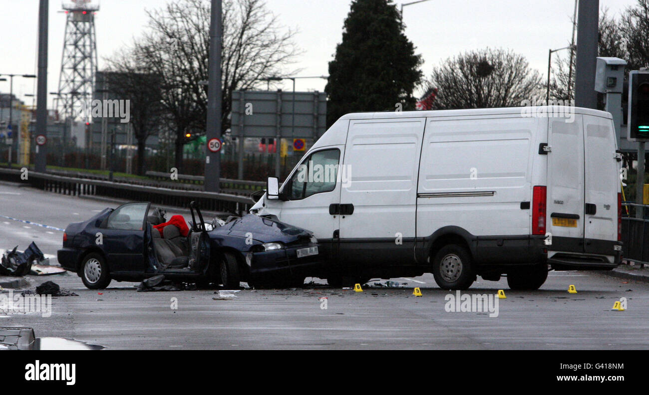 Accident de la circulation de hatton cross Banque de photographies et d ...