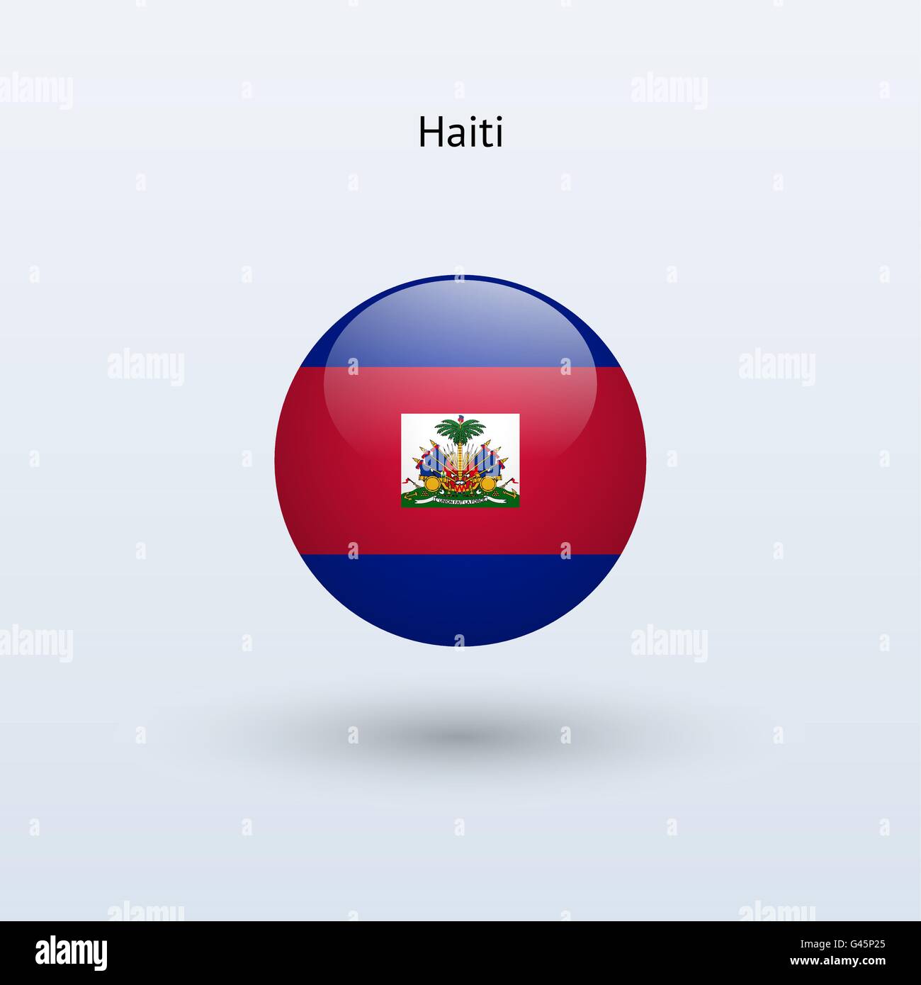 Haïti drapeau rond. Vector illustration Image Vectorielle Stock - Alamy