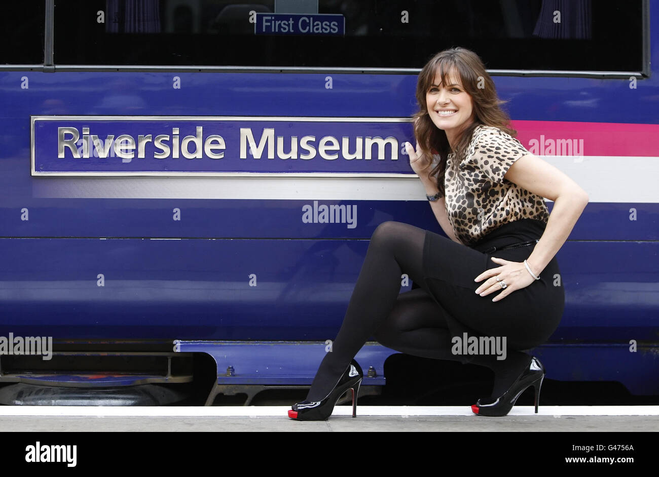 Carol Smillie lors d'une séance photo à la gare de Queen Street à ...