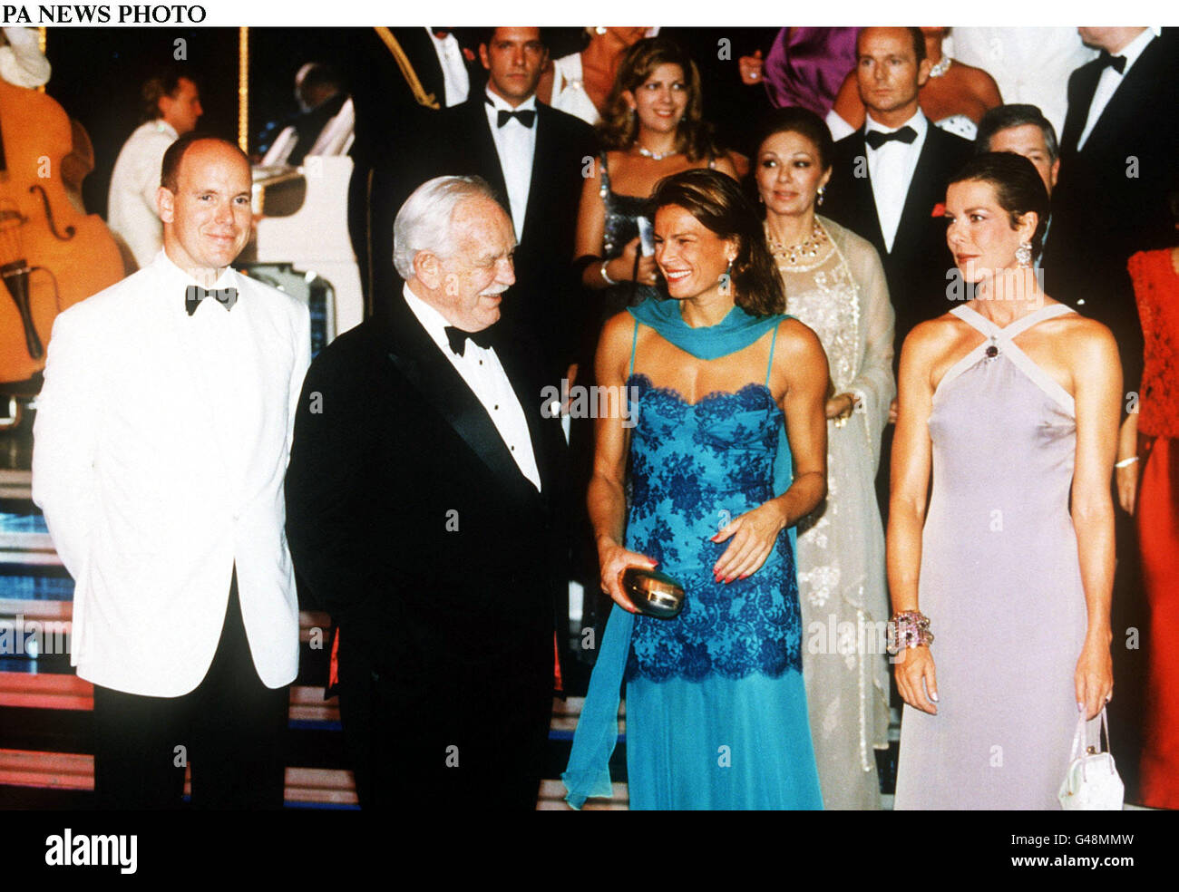PA NEWS PHOTO : MONACO : 7/8/97 : LA FAMILLE GRIMALDI AU RED CROSS BALL.(G-D) PRINCE ALBERT ...