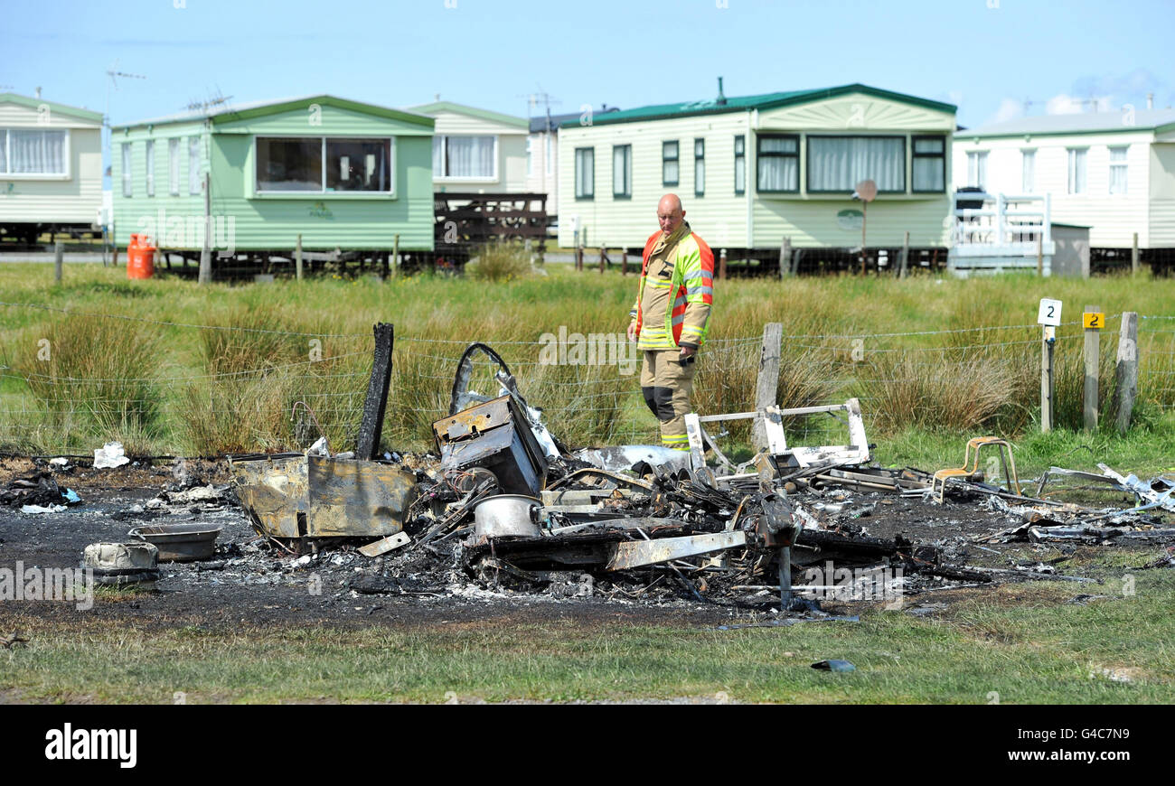 Feu De Parc De Caravanes Banque d'image et photos - Alamy