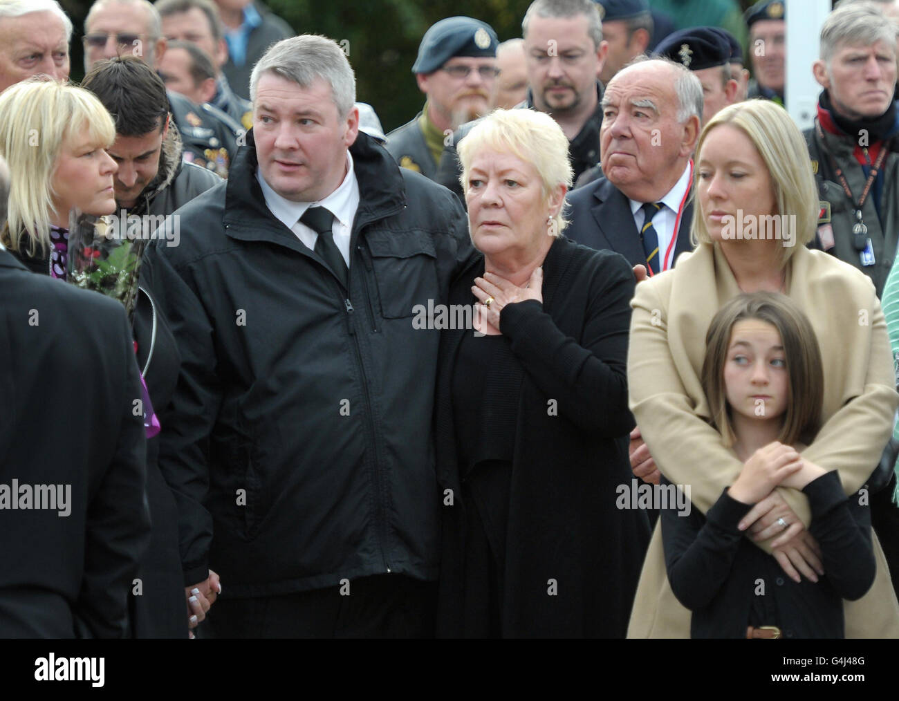 Amis et famille du caporal Jonathan James McKinlay, du premier ...