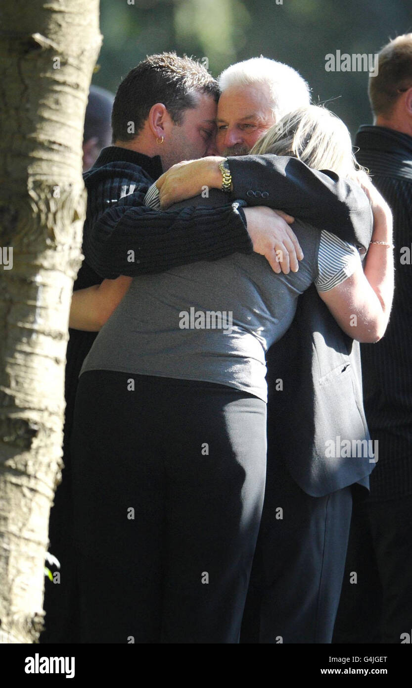 Lors des funérailles de charles breslin Banque de photographies et d ...