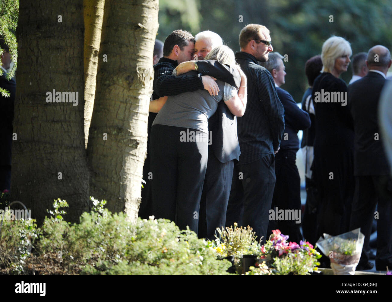 Lors des funérailles de charles breslin Banque de photographies et d ...