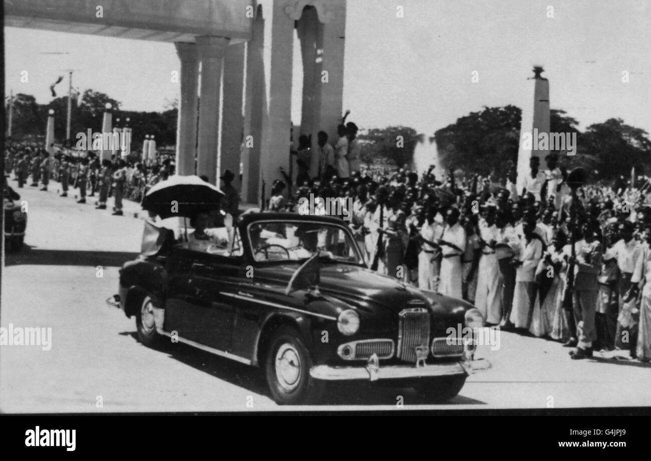 Visite du commonwealth de la reine elizabeth ii au sri lanka Banque de ...
