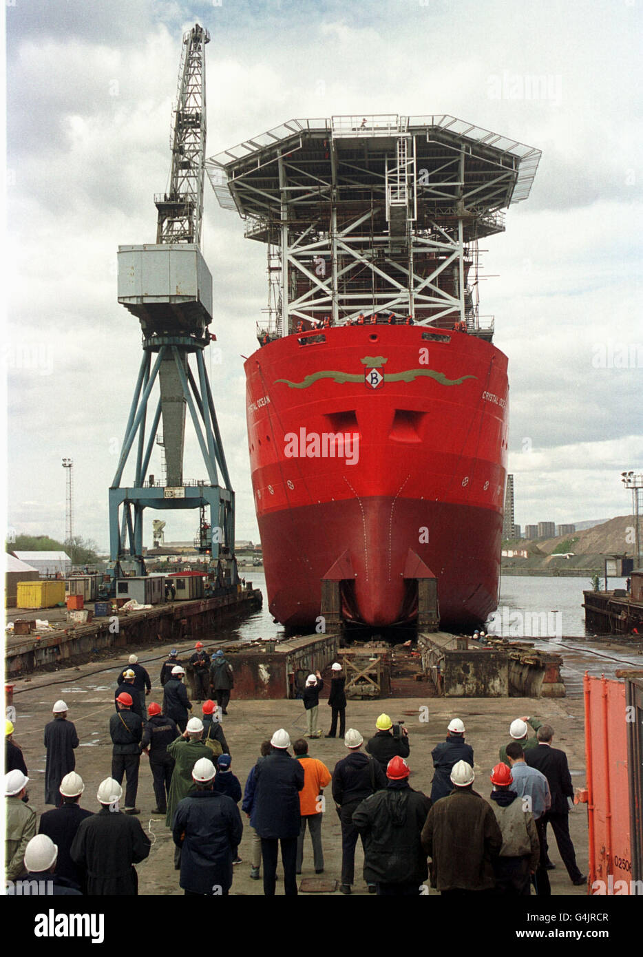 Kvaerner lancement chantier naval Banque de photographies et d’images à ...