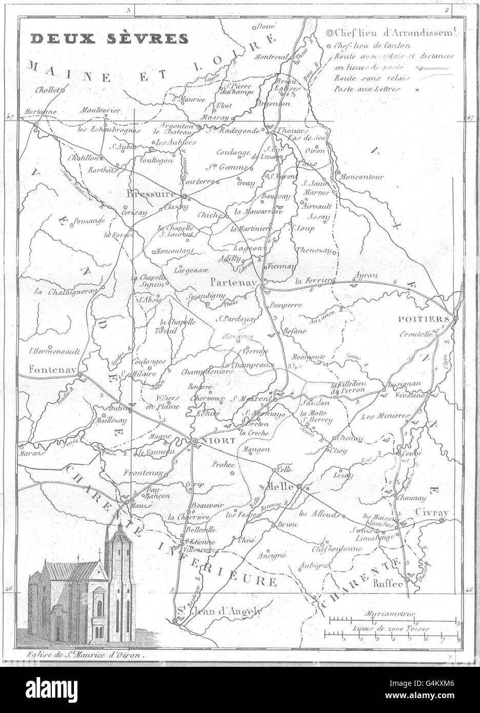Mappa di sevres Banque d'images noir et blanc - Alamy
