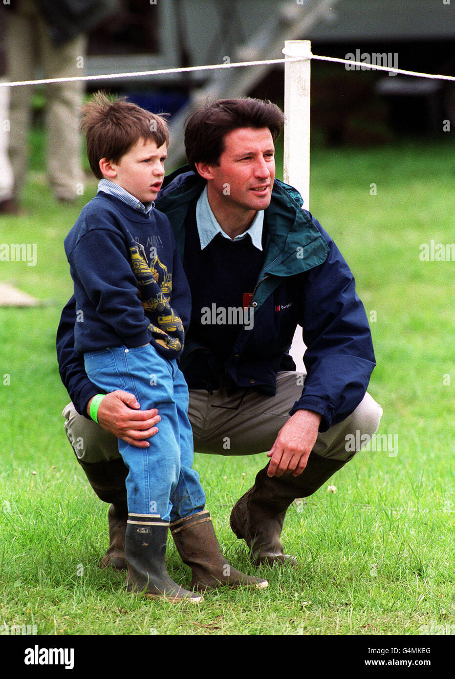 Sebastian COE et son fils. L'ancien athlète Olmypic Sebastian COE avec ...