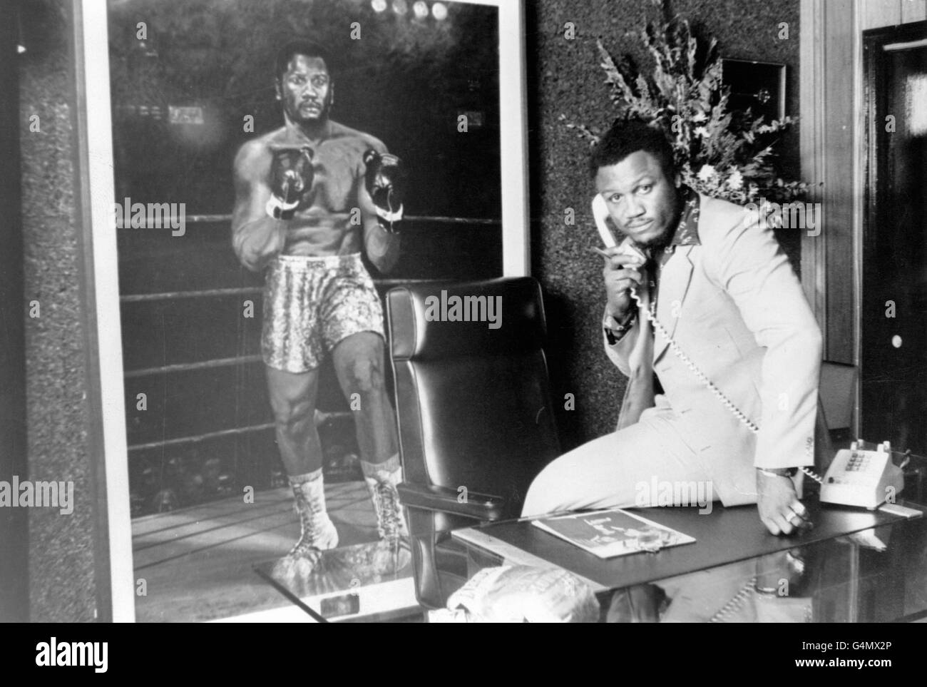 Champion du monde de boxe poids lourd Banque d'images noir et blanc - Alamy