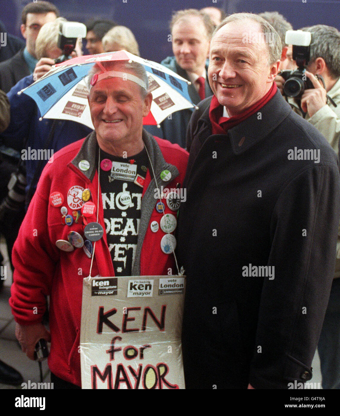 Politique souriant photographes ken livingstone Banque de photographies ...