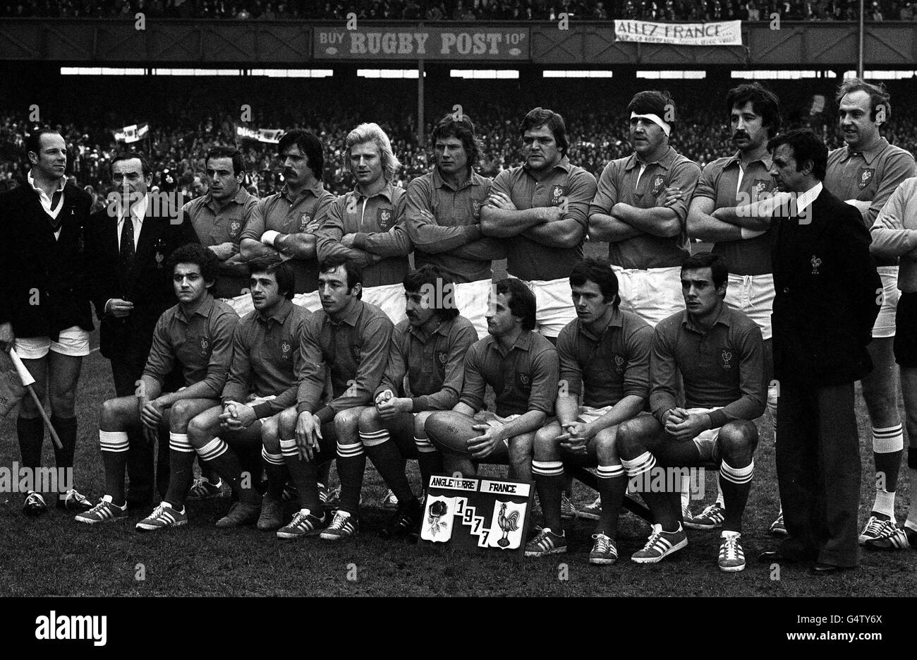 L'équipe du rugby à XV français à Twickenham lorsqu'ils ont rencontré l ...