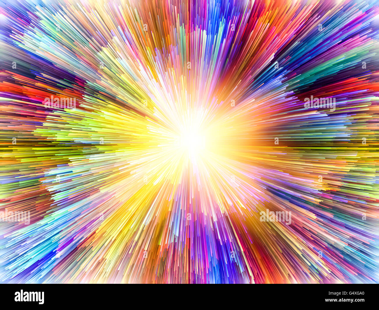 Explosion de couleurs série. Fond de rayures colorées sur l'objet de ...