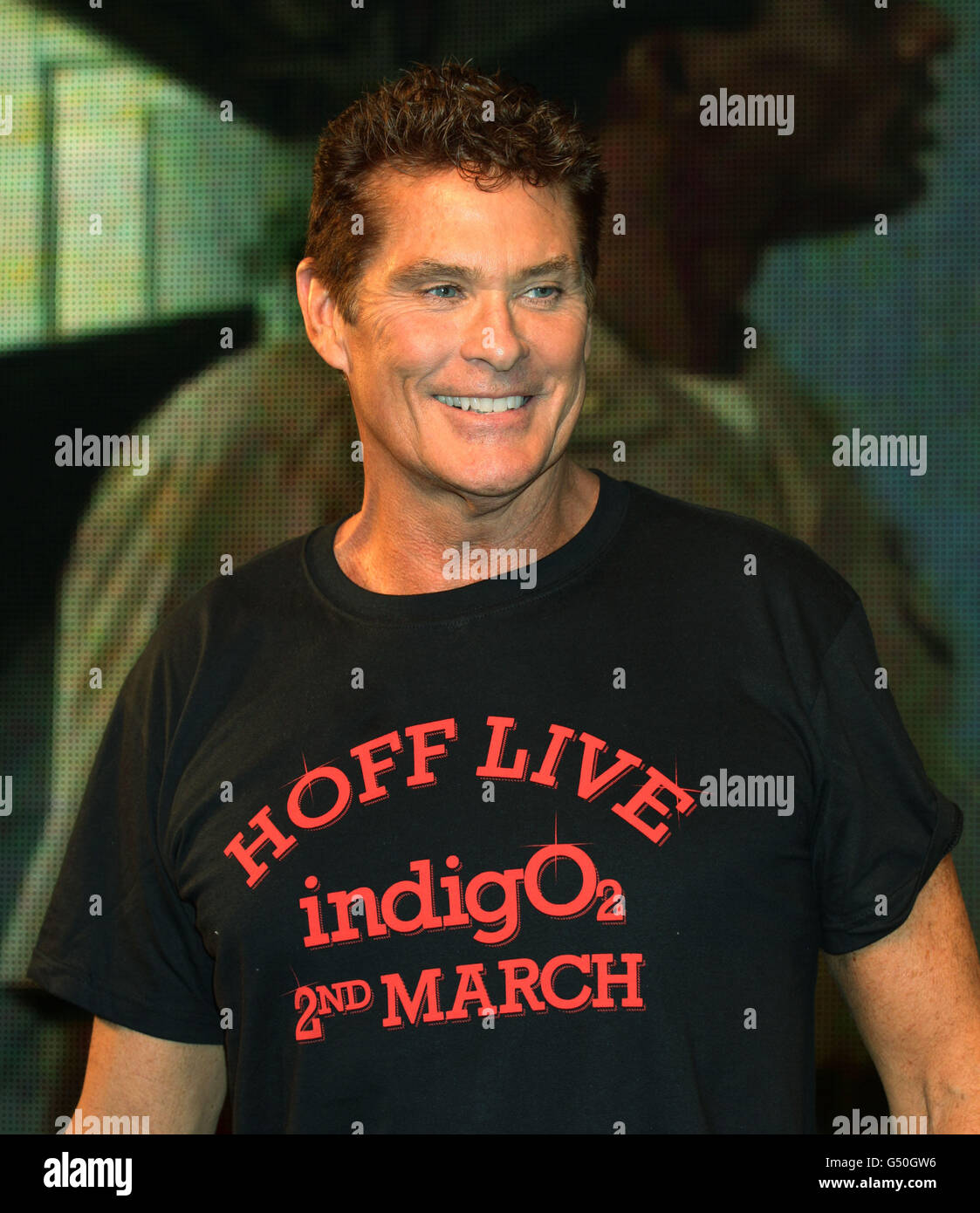 David Hasselhoff lors d'un appel photo pour son album intitulé « This ...