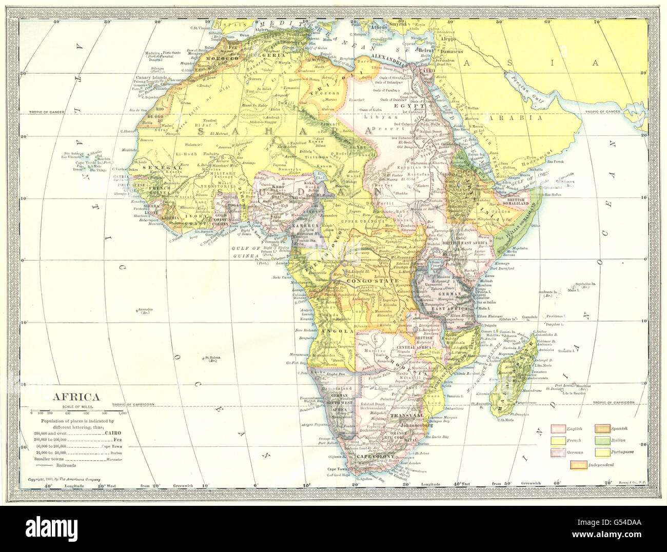 Mapa de africa colonial Banque de photographies et d’images à haute ...