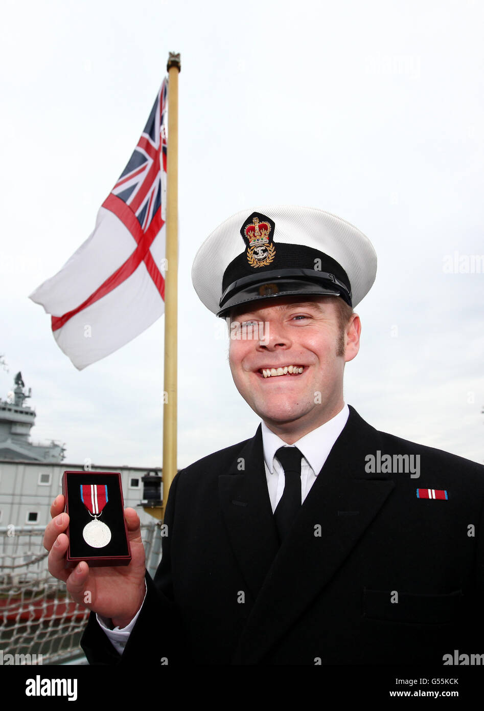 Le maître de vaisseau Brian Diamond, qui sert sur le HMS Diamond après ...