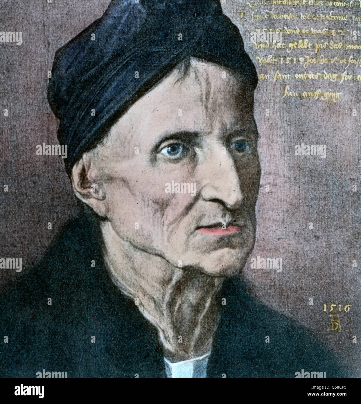 Michael Wohlgemut, gemalt von Albrecht Dürer. Nuremberg, Franconie ...