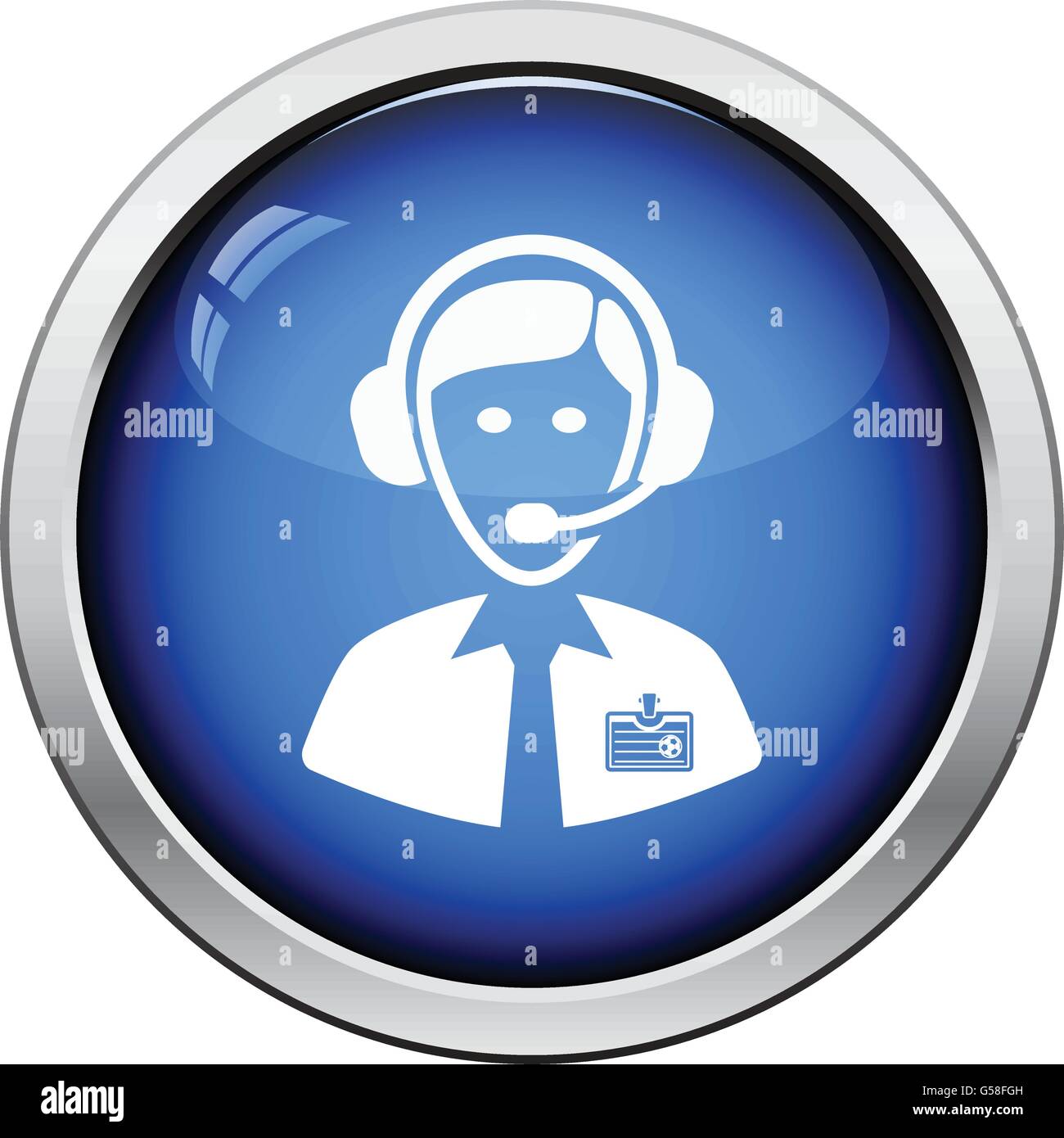 Commentateur de football Banque d'images vectorielles - Alamy