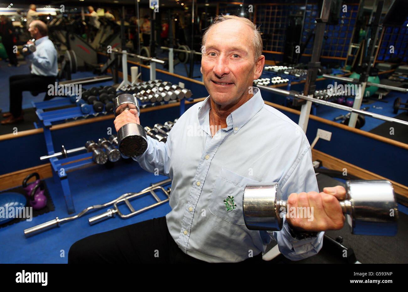 Michael Bull, dans sa salle de gym locale de Bangor Co Down, qui a reçu ...